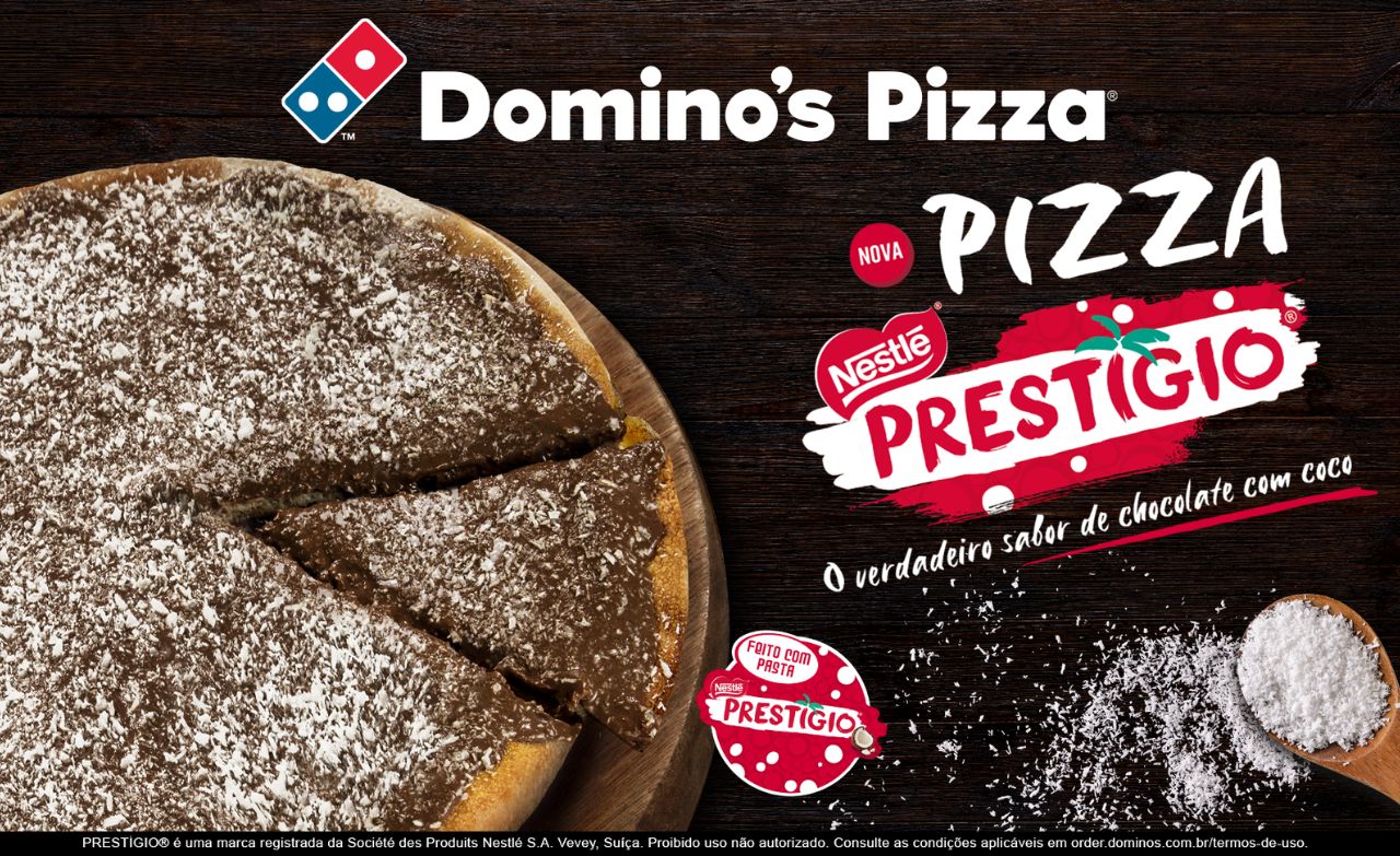 Domino's apresenta Pizza Prestígio em parceria com a Nestlé