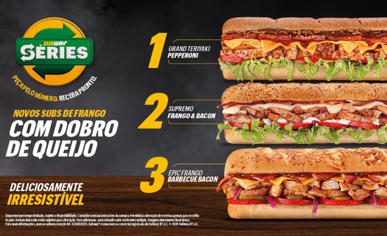 Subway lança Subway Séries: nova linha de receitas prontas com pedidos ...